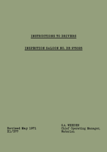 Booklet Inspection Saloon Drivers Manual – Southern Electric Group